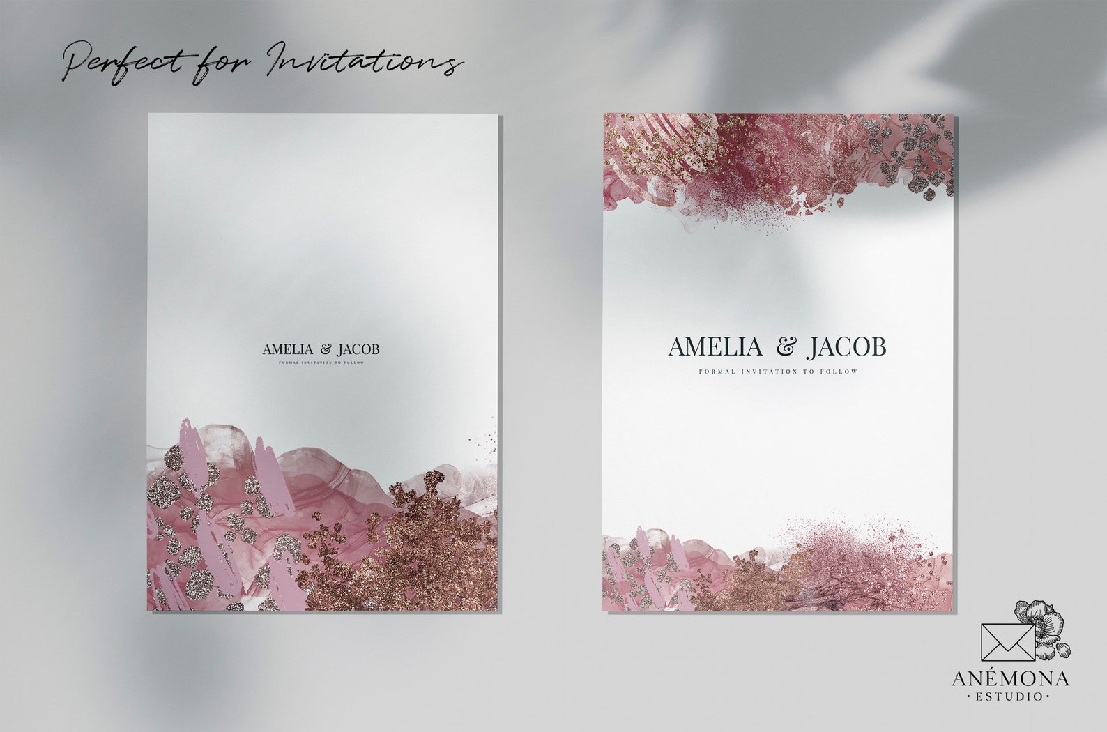 Dusty Pink Watercolor Border Clipart Glitter Border Copper - Etsy