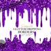 Purple Dripping, Purple Drips Borders, Drip Glitter Borders, Drip ...