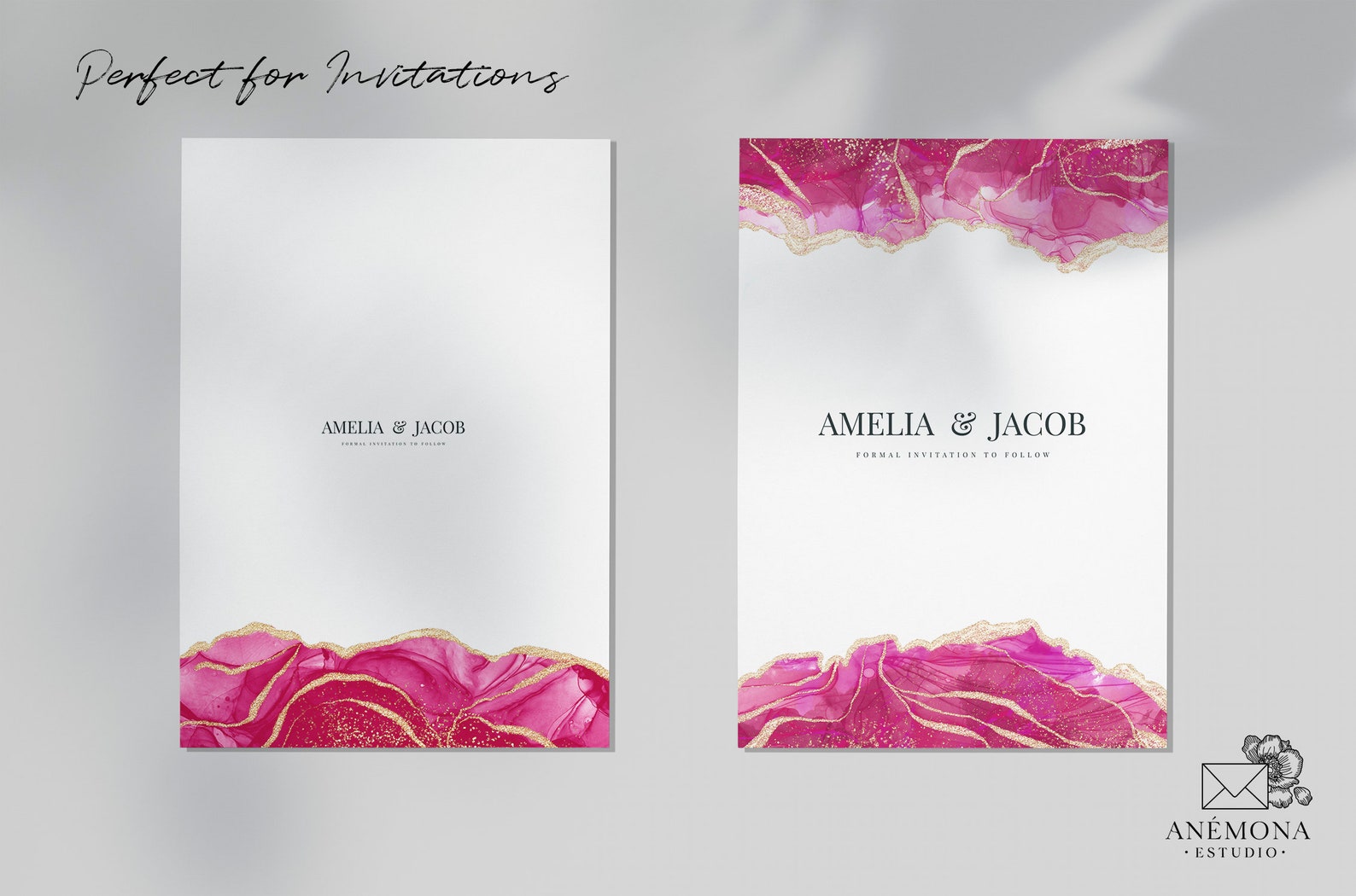 Hot Pink Agate Borders Clipart Pink Watercolor Geode Clipart - Etsy