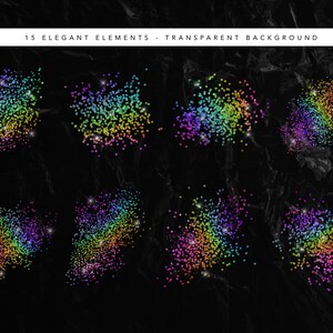 Rainbow Glitter Clipart, Rainbow Glitter Overlays, Rainbow Shimmer ...