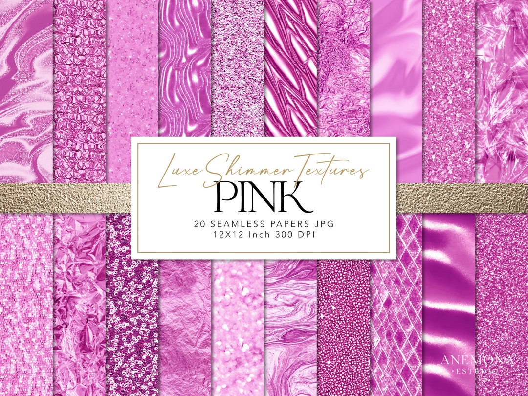 Pink Digital Paper Pink Foil Paper Pink Glitter Paper Pink - Etsy
