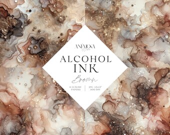 Ruby Red Alcohol Ink Pattern, Elegant and Glamorous Shimmer Backgrounds ...