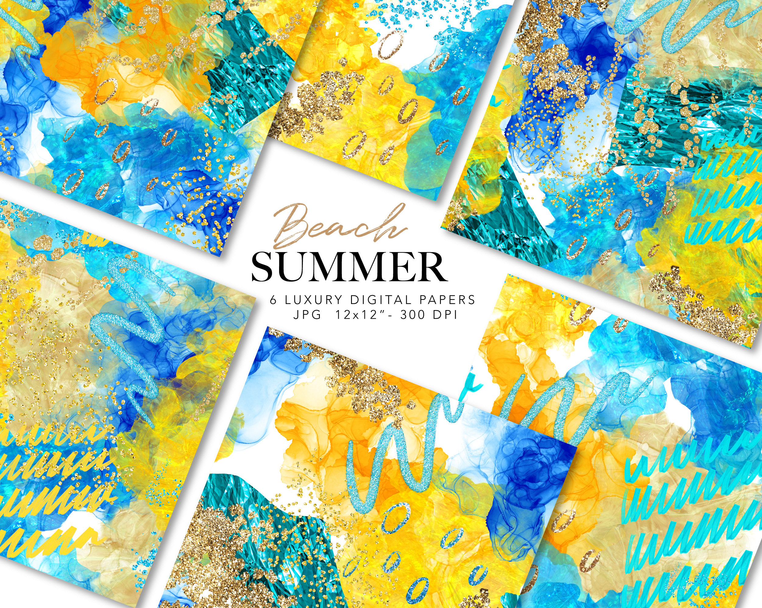 Background Blue Yellow Abstract