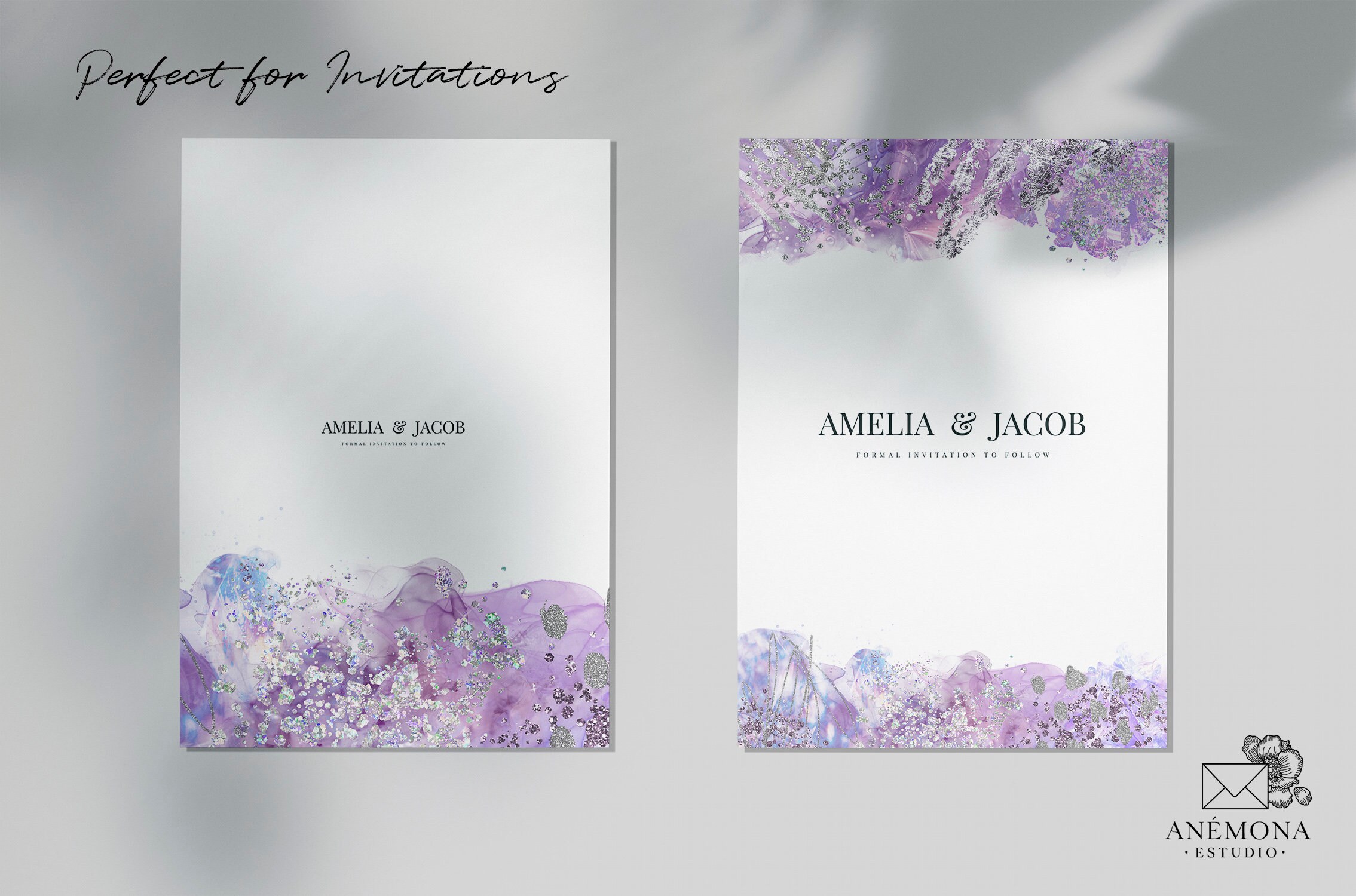 Purple Watercolor Border Clipart Glitter Border Lilac - Etsy