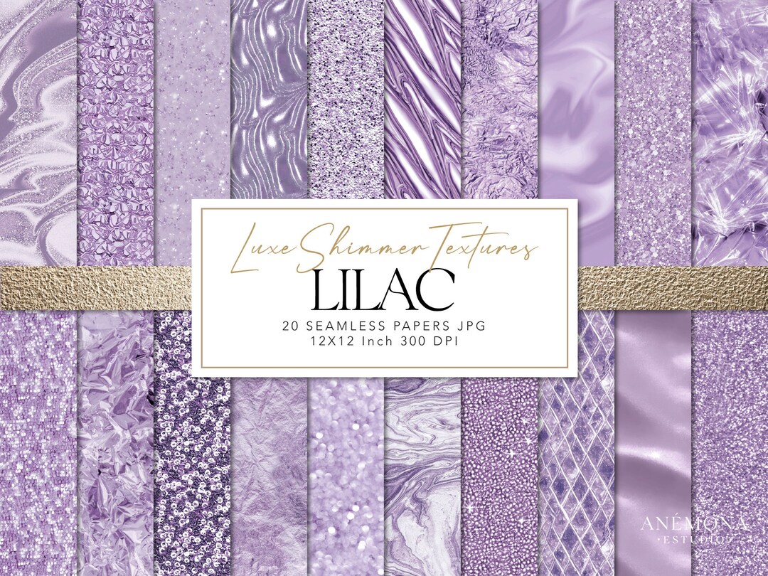 Lilac Digital Paper Purple Foil Paper Purple Glitter Paper - Etsy