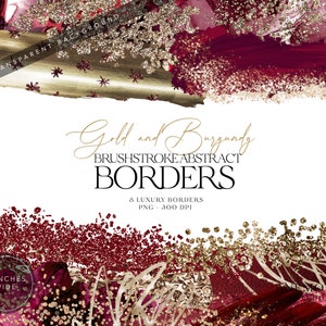 Burgundy Border Clipart - Burgundy and Gold Clipart - Burgundy Frame ...