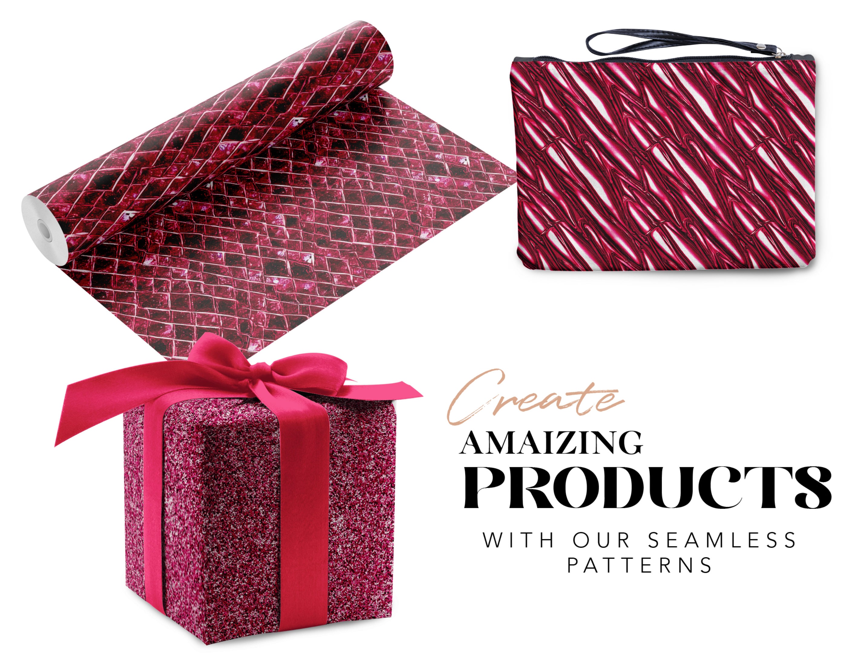 Crimson Red Digital Paper Red Foil Paper Red Glitter Paper - Etsy