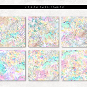 Holographic Glitter Paper - Digital Seamless Paper - Unicorn Digital ...