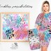 Pink and Aqua Digital Paper Glitter Abstract Paper Alcohol Ink Paper ...