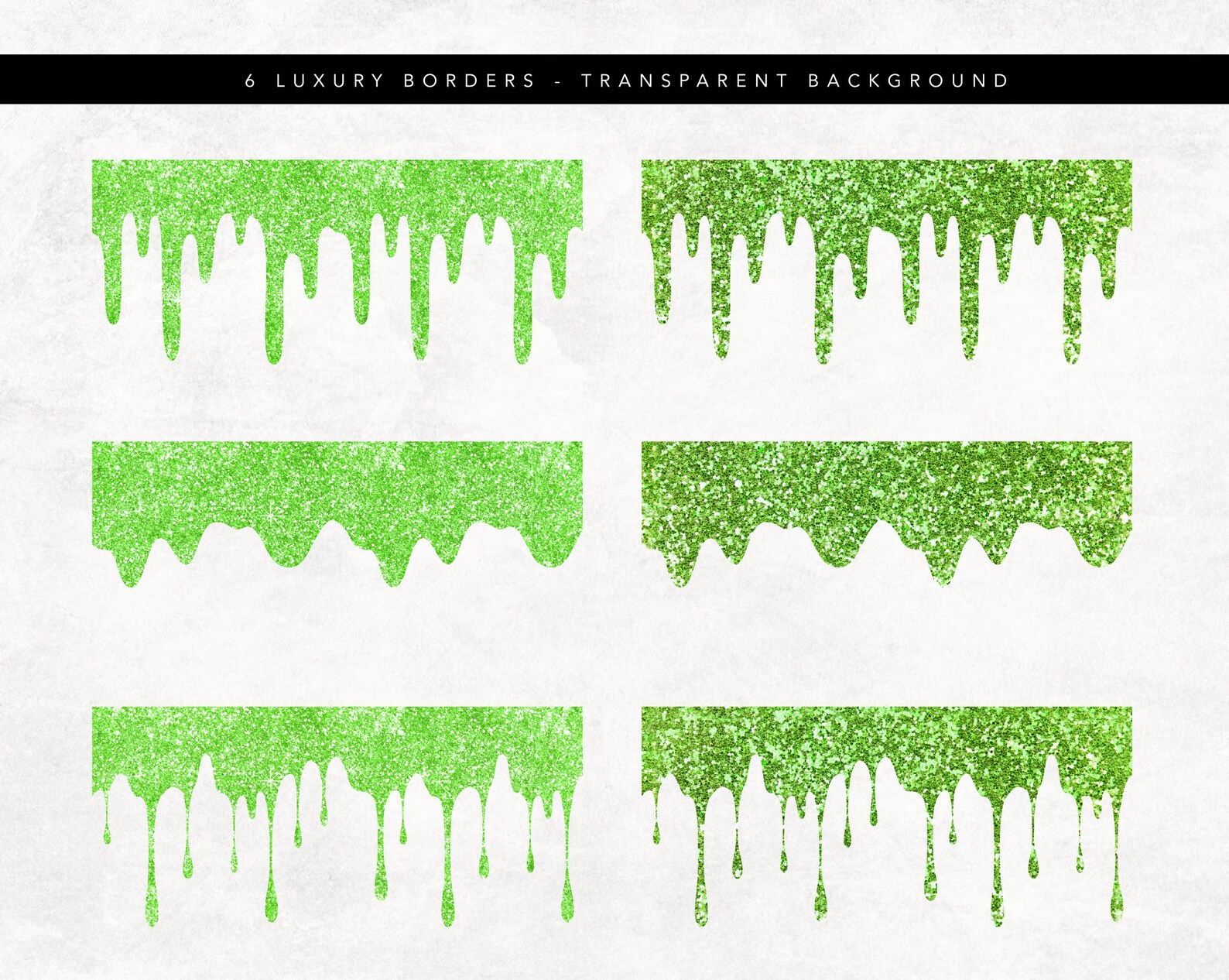 Apple Green Dripping Green Drip Borders Drips Glitter - Etsy