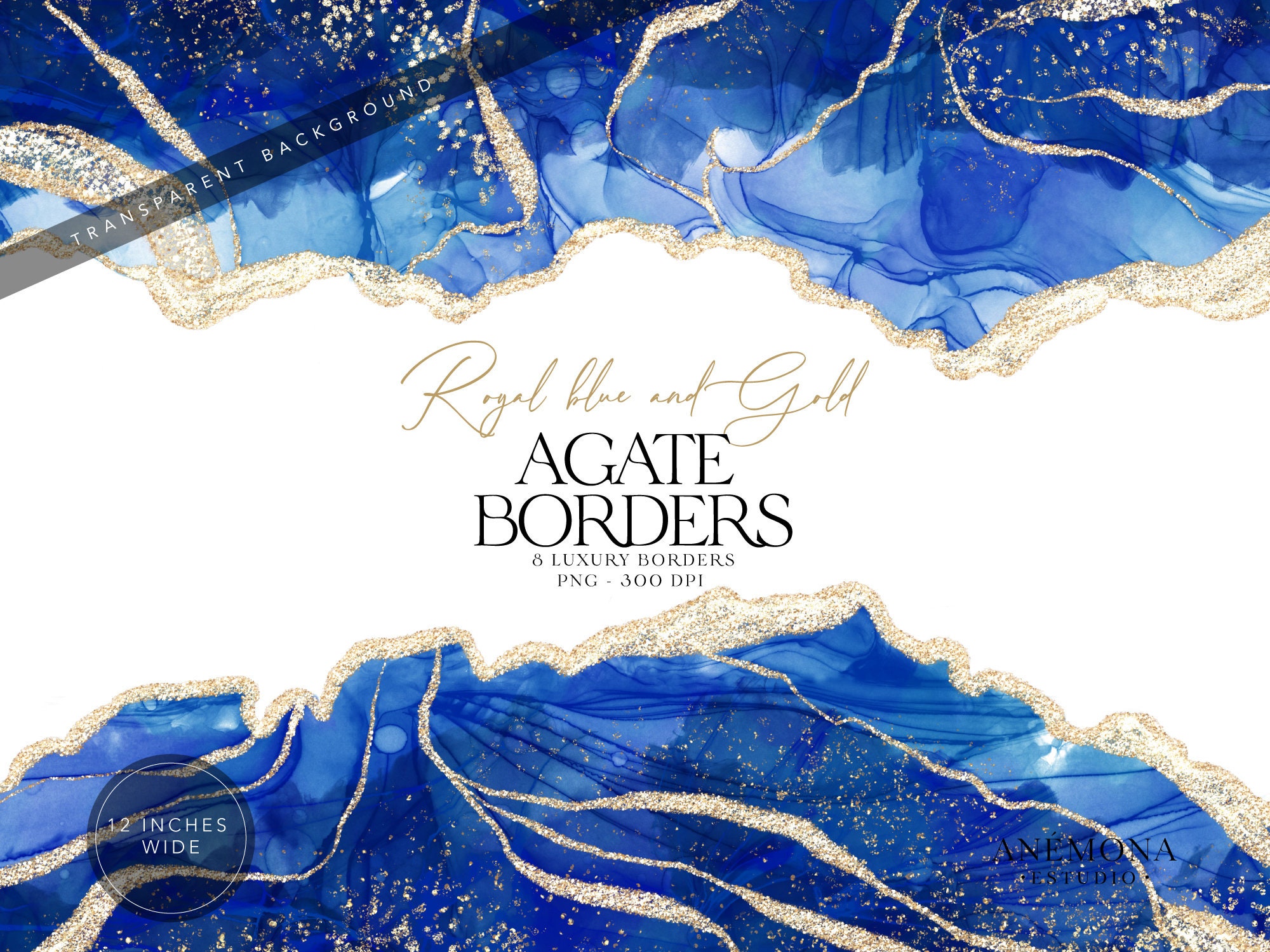 Royal Blue Chevron Border