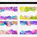 Watercolor Border Clipart - Iridescent Border - Holographic Digital ...