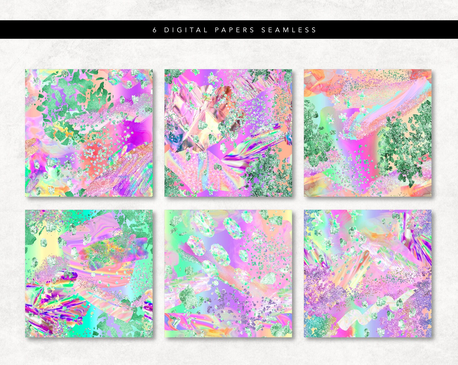 Iridescent Digital Paper Glitter Abstract Paper - Etsy