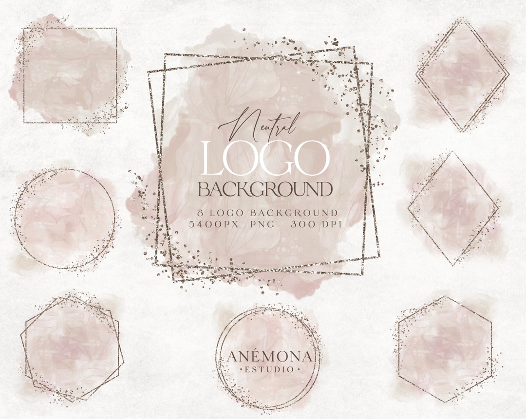 Neutral Watercolor Clipart - Gold Glitter Clipart - Neutral Beauty Logo ...