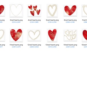 Red Watercolor Hearts, Valentines Day, Gold Glitter Hearts Frames Cip ...