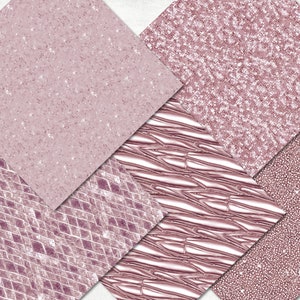 Dusty Pink Digital Paper, Pink Foil Paper, Dusty Pink Glitter Paper ...
