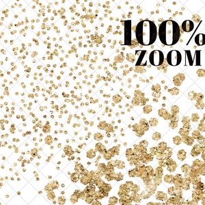 Gold Glitter Clipart Overlays: Shimmering Confetti PNG (commercial Use ...