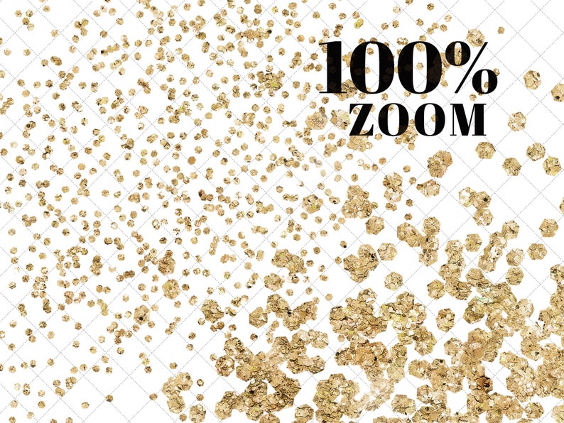 Gold Glitter Clipart Overlays: Shimmering Confetti PNG (commercial Use ...