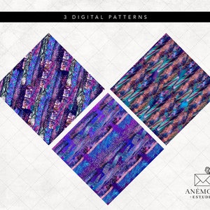 Galaxy Digital Paper, Cosmic Digital Paper, Luxury Digital Paper Purple ...