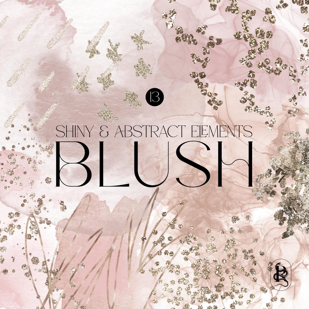 Blush Alcohol Ink Clipart – Pale Pink Alcohol Ink, Foil Texture, Nude ...