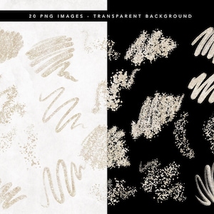 Champagne Glitter Confetti Clipart, Light Gold Glitter Overlays, Light ...