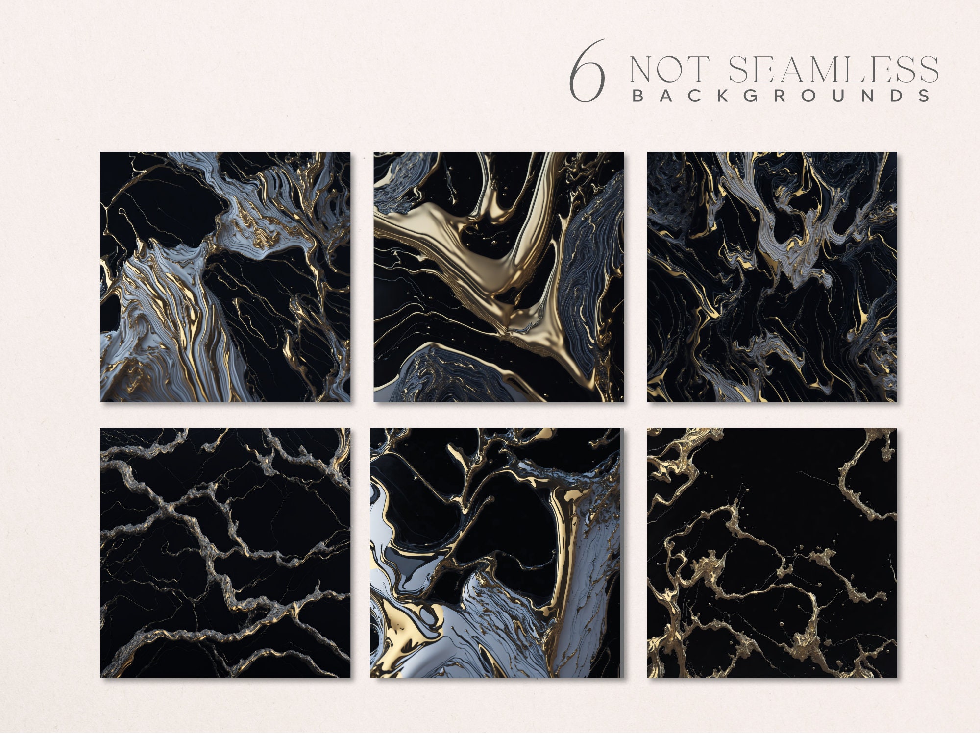 Black and Gold Marble Digital Paper Marble Paper Liquid Gold - Etsy