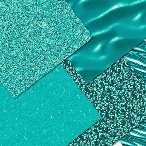 Aqua Digital Paper, Aqua Foil Paper, Aqua Glitter Paper, Aqua Seamless ...
