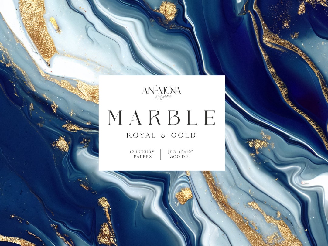 Royal Marble Paper, Blue Marble Backgrounds, Marble Gold Foil, Royal ...
