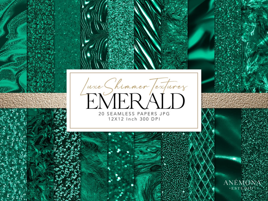 Emerald Green Digital Paper, Green Foil Paper, Green Glitter Paper ...