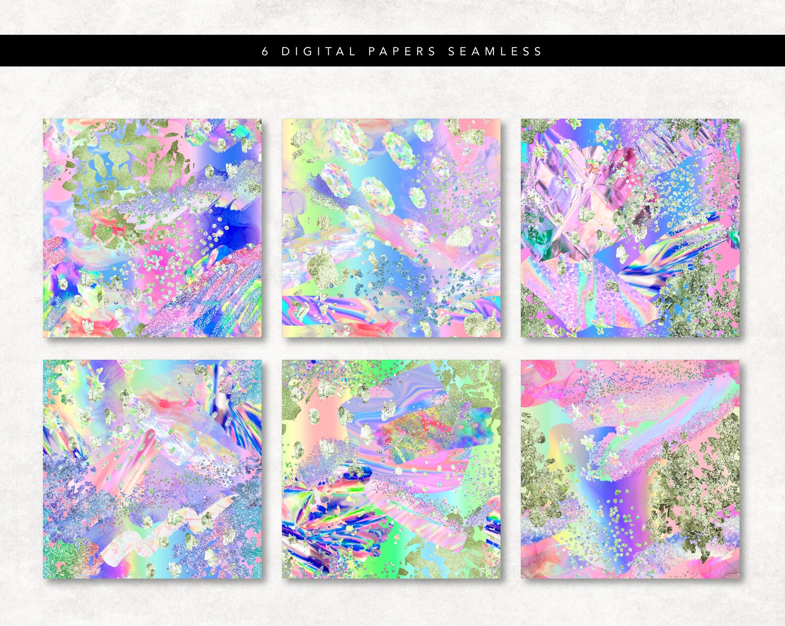 Iridescent Digital Paper Glitter Abstract Paper - Etsy