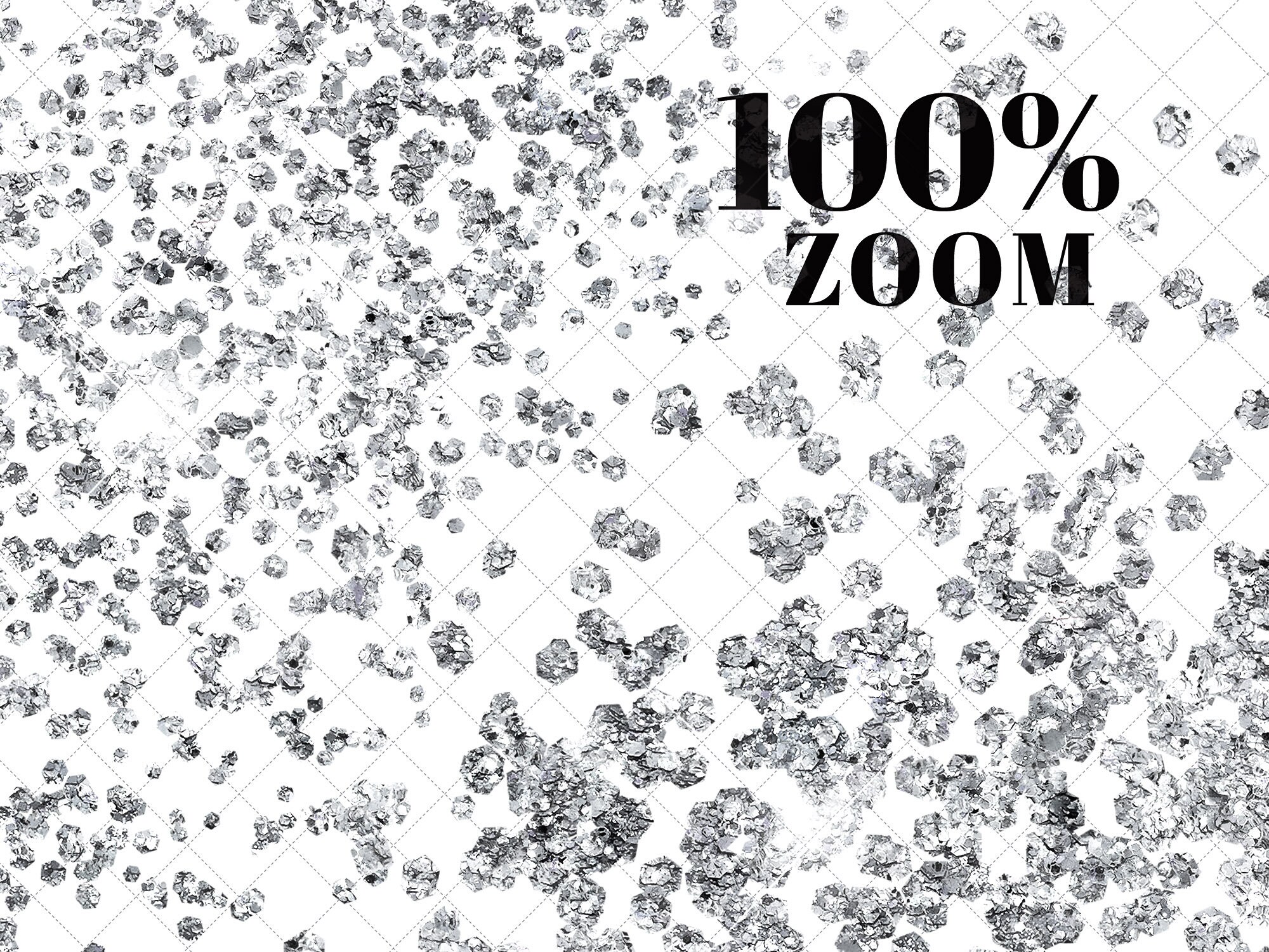 Silver Glitter Clipart Silver Glitter Overlays Chunky - Etsy UK