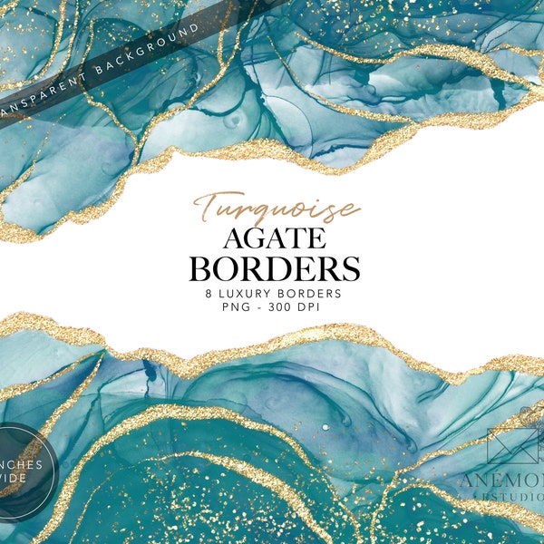 Turquoise Border - Etsy