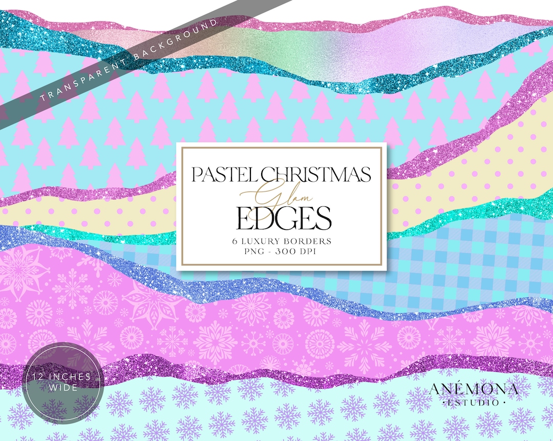 Pastel Christmas Borders, Pink Christmas Edges, Chritmas Glam Tears ...
