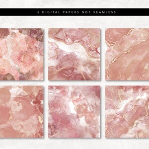 Blush Agate Digital Paper: Rose Gold Marble Texture (digital Download ...