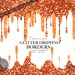 Orange Dripping, Orange Drip Borders, Drip Glitter Borders, Orange ...