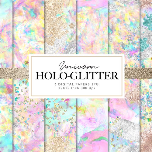 Glitter Rainbow Digital Paper Collection - Etsy