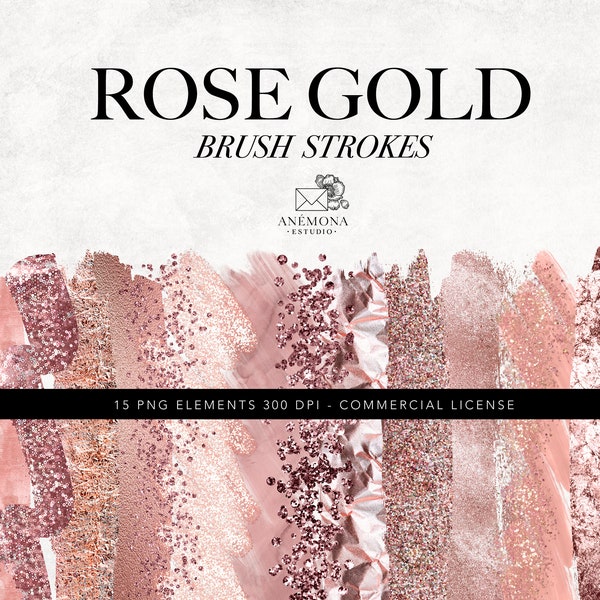 Gold Brush Strokes - Etsy