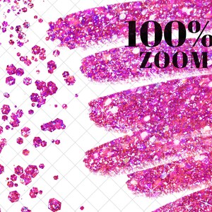Hot Pink Glitter Confetti Clipart: Shimmering Overlay Graphics (PNG ...