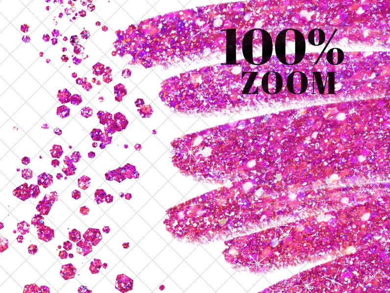 Hot Pink Glitter Confetti Clipart: Shimmering Overlay Graphics (PNG ...