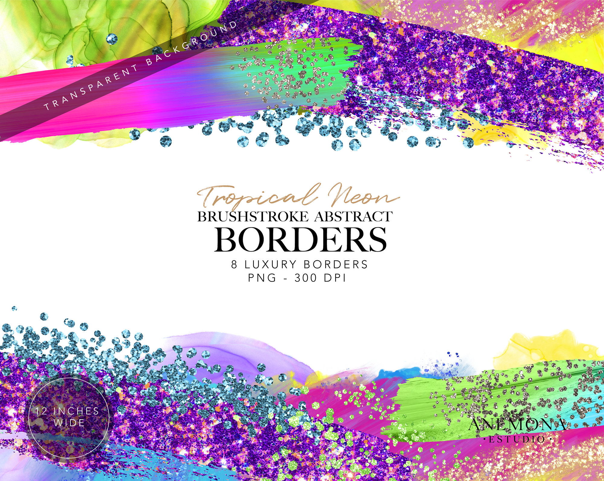 Scrapbooking Colorful Border Clipart Metallic Digital Frame Clip Art ...