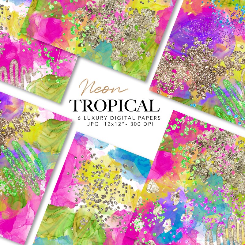 Neon Tropical - Etsy