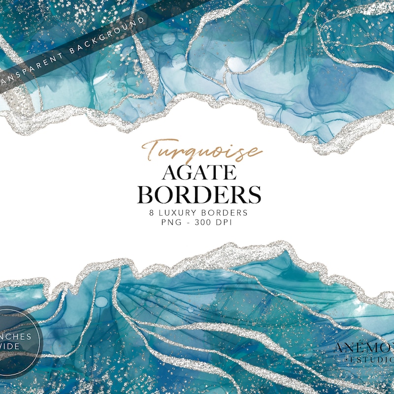 Turquoise Border - Etsy