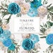 Turquoise Watercolor Floral Clipart Aqua Flower Watercolor - Etsy