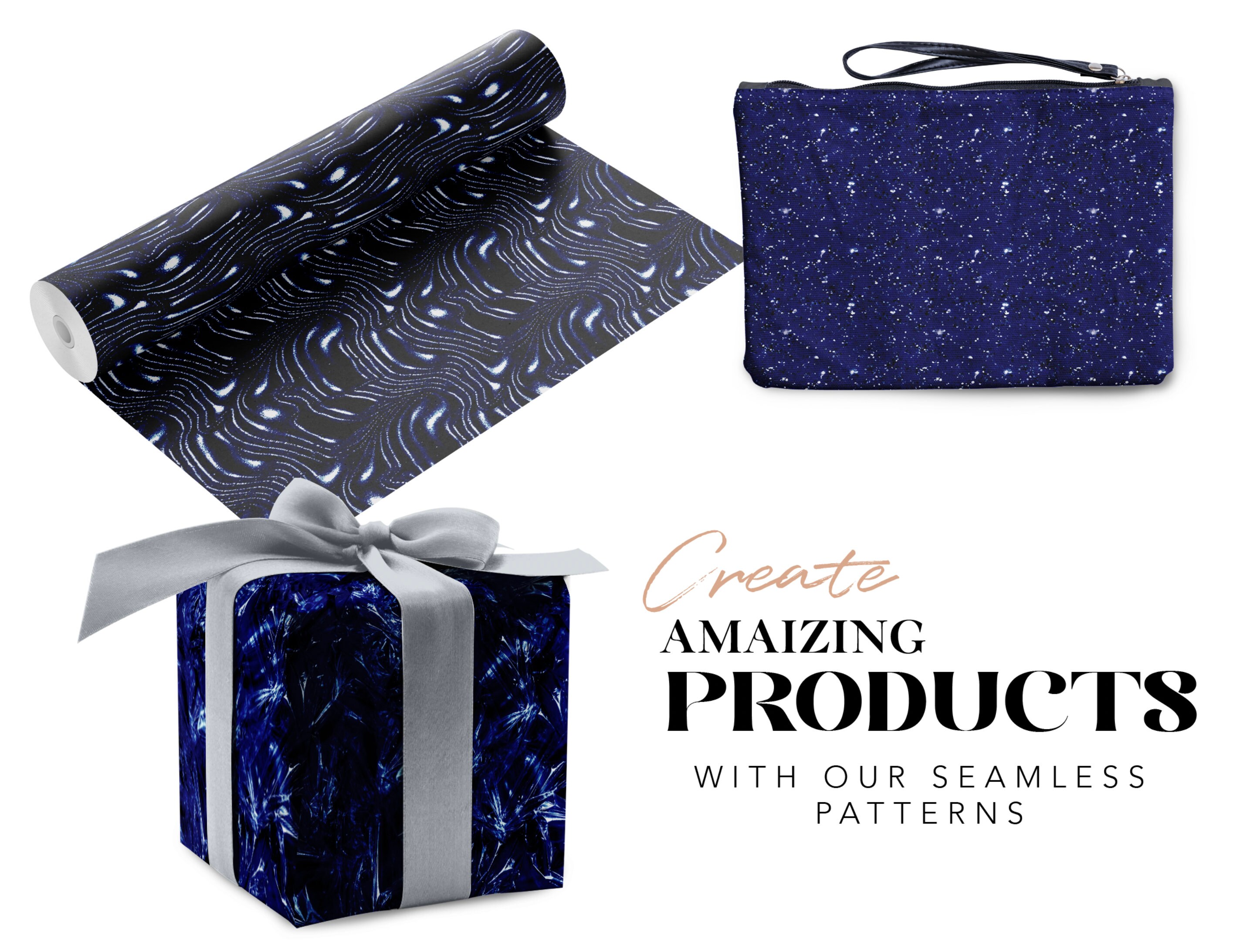 Navy Blue Digital Paper Blue Foil Paper Blue Glitter Paper - Etsy