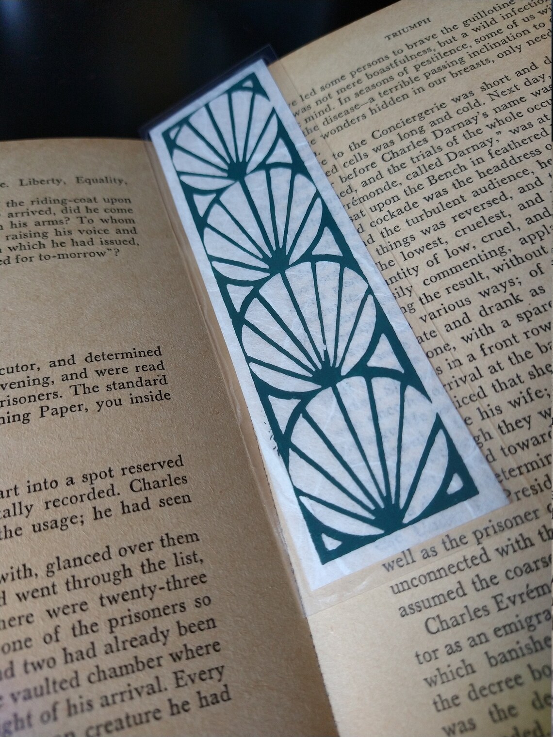 Linocut Bookmarks Hand-printed Bookmarks - Etsy