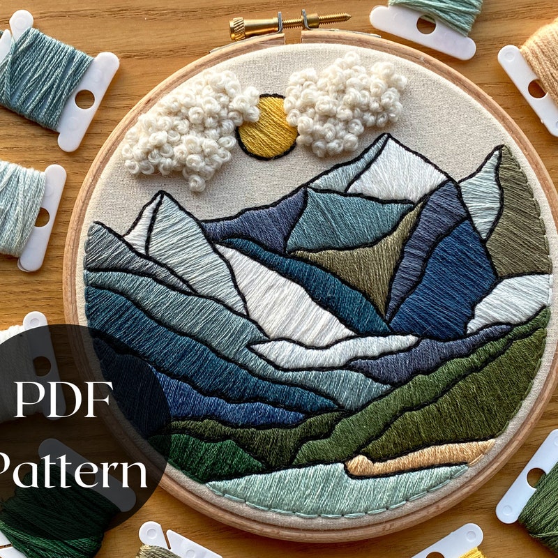 Mountain Embroidery - Etsy Canada