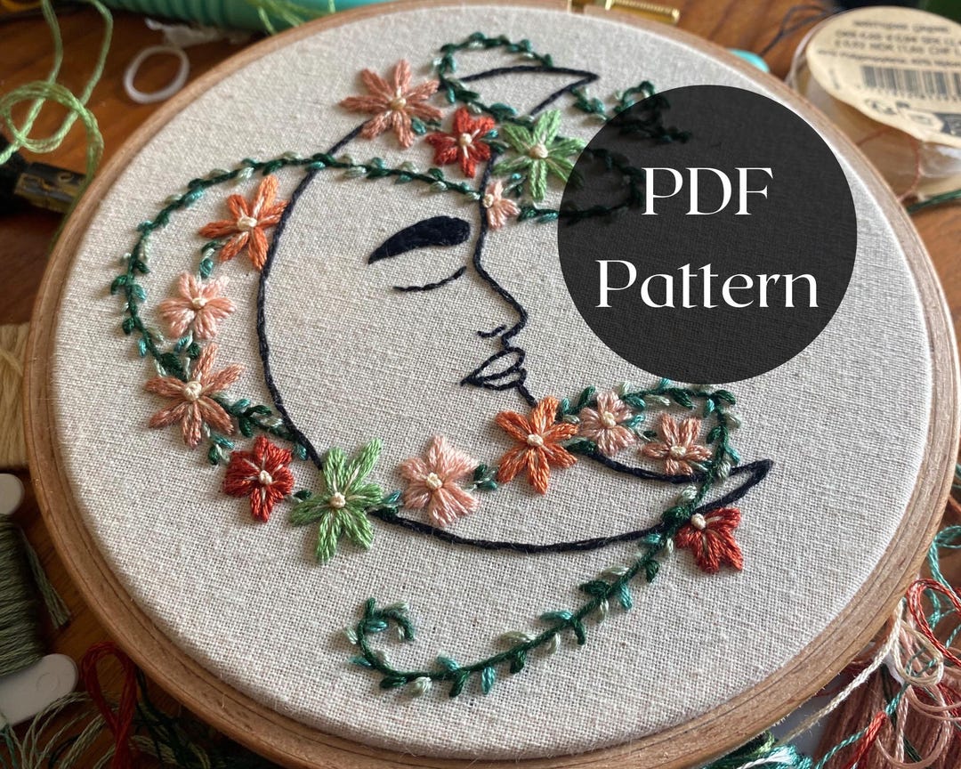 PDF Pattern — Moonlit Garden | DIY | Embroidery - Etsy