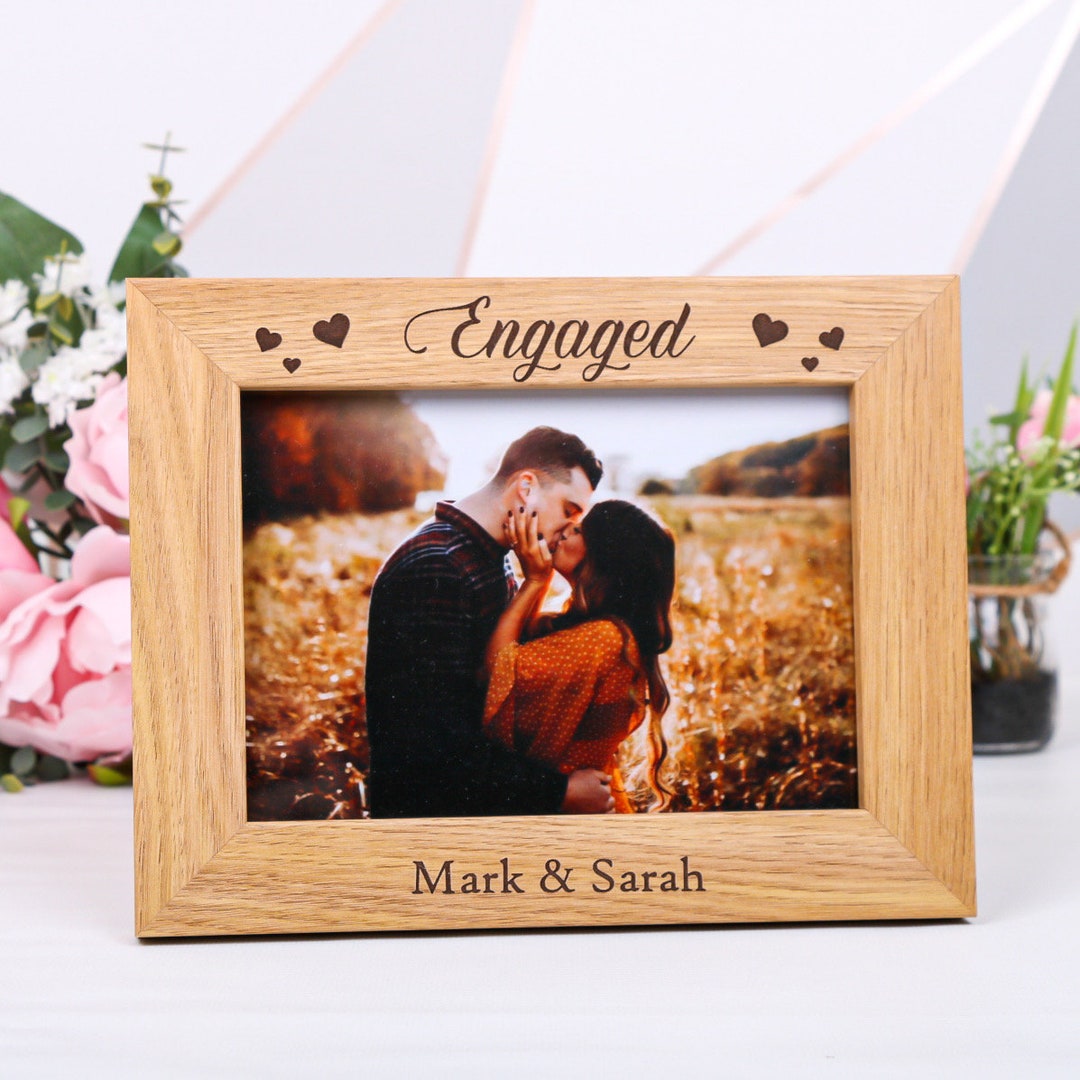 Personalised Engagement Photo Frame Engagement Gift Personalised Photo ...