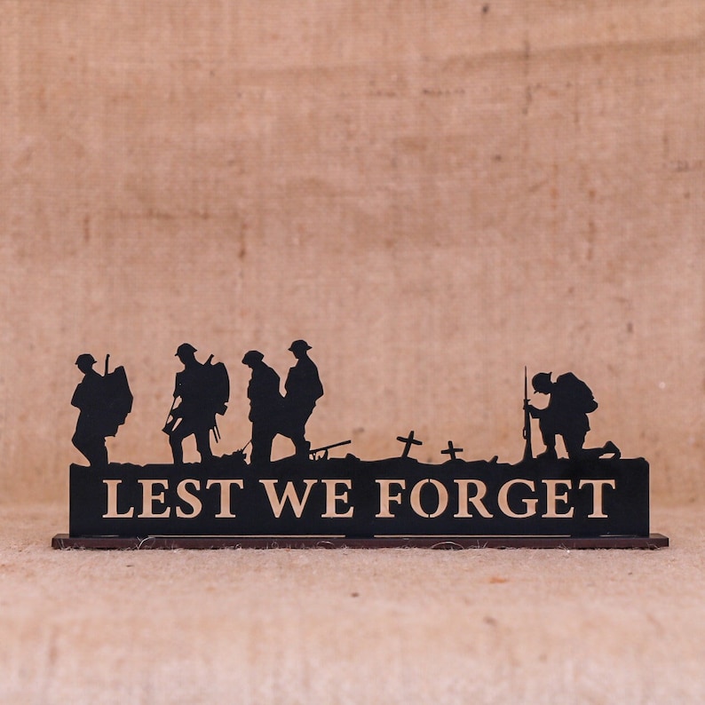 Lest We Forget Wooden Plaque | Remembrance Day | WW1 - Etsy UK