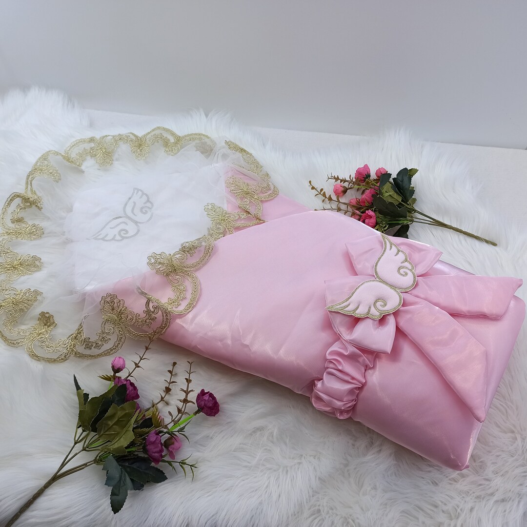 Baptism Wrap, Mevlut Blanket, Wrap With Angel Wings, Baptism Blanket ...